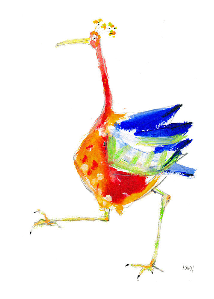 funky chicken - card & print – Barbara Karn